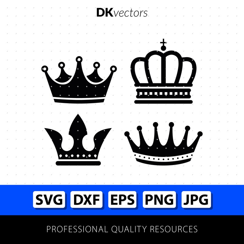 Coronas SVG Descarga instantánea .svg .dxf .png .eps .jpg Para camisas ...