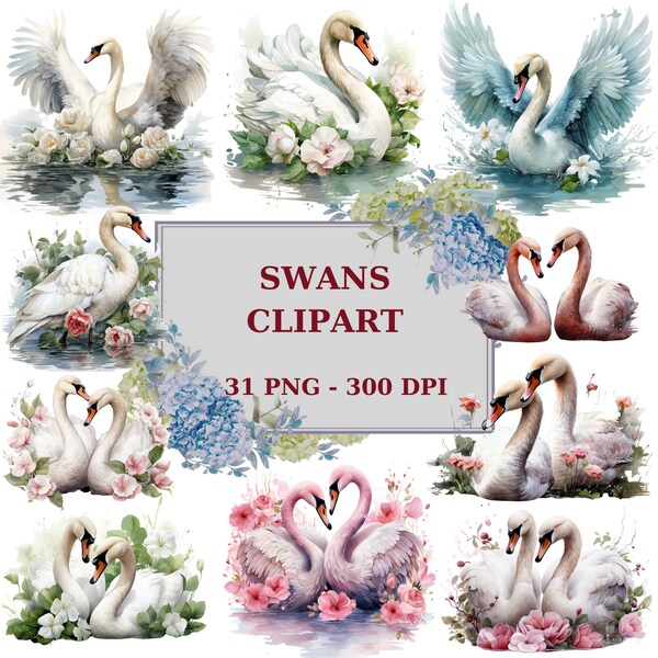 Two Swans - Etsy