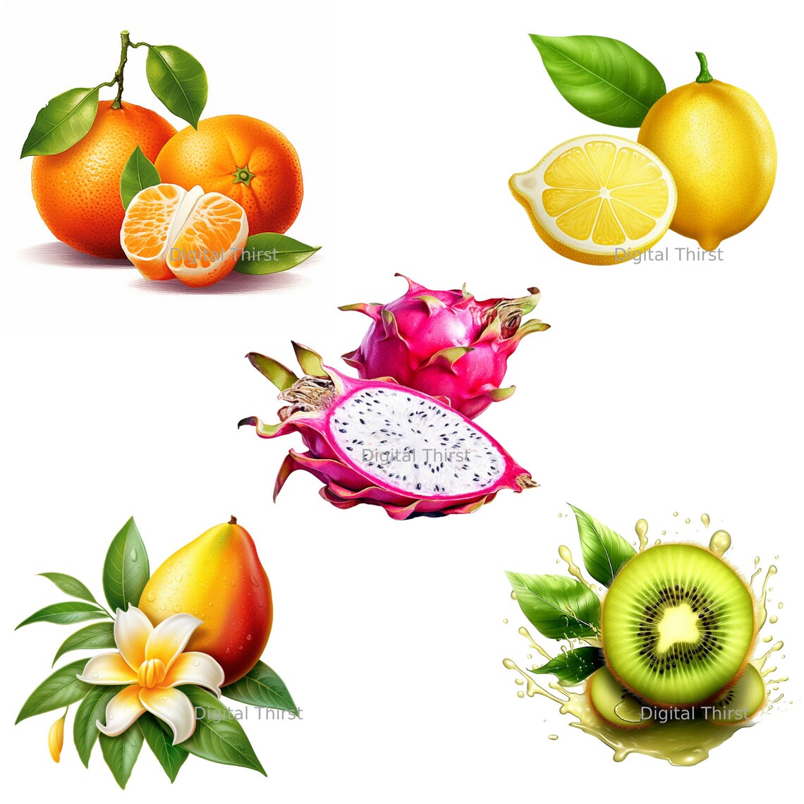 Fruits Clipart, Exotic & Tropical Fruit, Fruit Store, Pie With Fruits ...