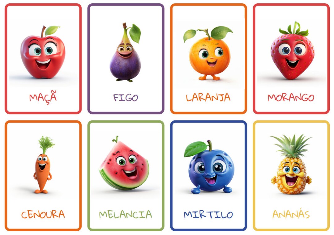 2 in 1 Game Fruits and Vegetables Teaching Cards Digital Product for ...