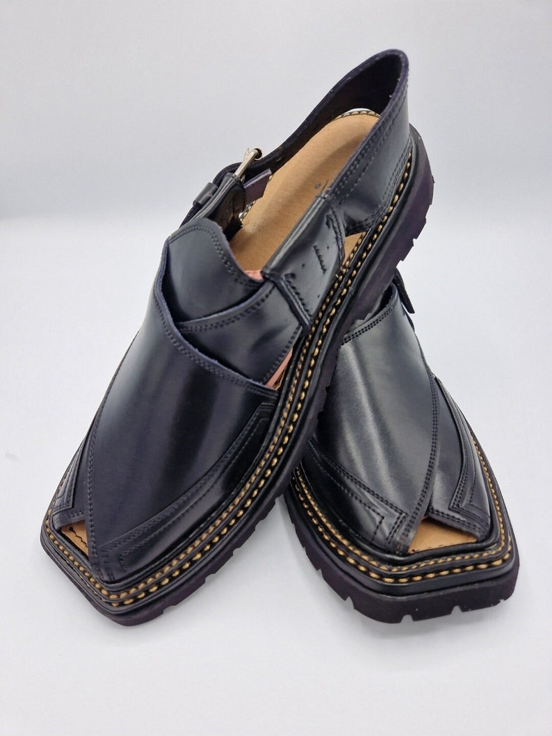 Men's Original Handmade Leather Traditional Peshawari Chappal/sandal ...