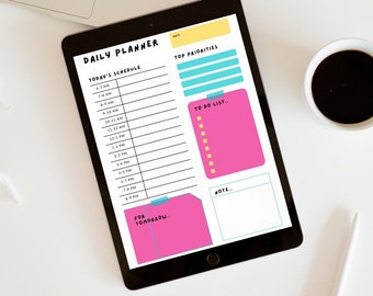 Digital Daily Planner, Printable Planner, Daily Planner Download ...