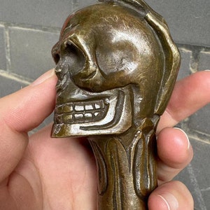 Vintage Copper Cane Walking Stick,fengshui Brass Hand Carved Crutch ...