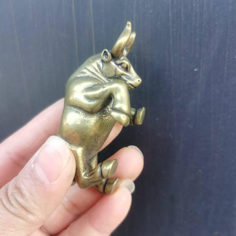 Copper Wall Street Bull Statue Sculpture ,copper Mini Ox Statuette ...