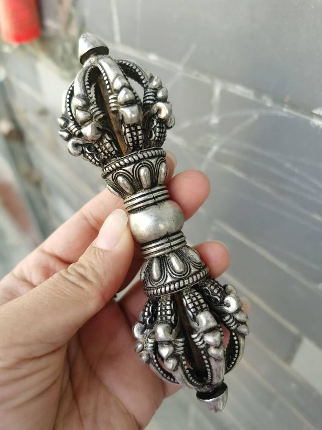 Nepal Buddha Tantra Buddhism White Copper Dorje Phurpa Vajra Exorcism ...