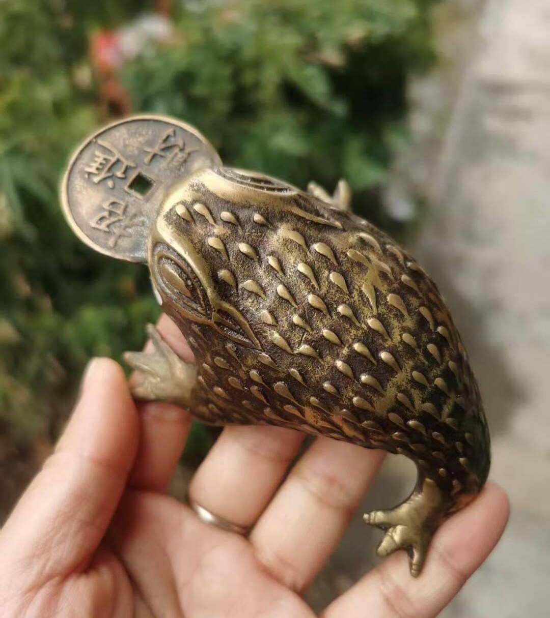 Wealth Golden Copper Frog Toad Coin Fortune, Frog Fengshui Toad Lucky ...