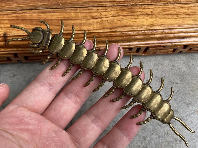 Solid Copper Cricket Statue Tank Decor Brasstaurus Insect Miniature ...