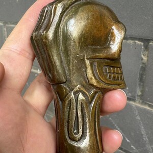 Vintage Copper Cane Walking Stick,fengshui Brass Hand Carved Crutch ...