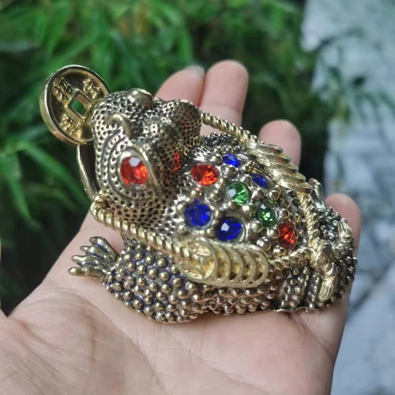 Wealth Golden Frog Toad Coin Fortune, Frog Feng Shui Toad Luckyornament ...