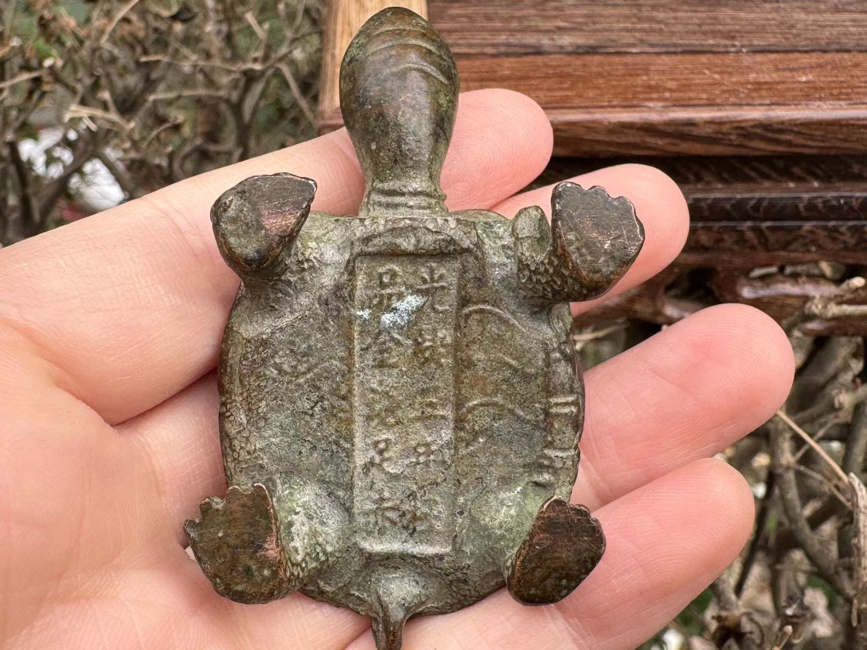 Copper Turtle Statue Tank Decor Tea Pet Collectible Feng Shui Ornaments ...