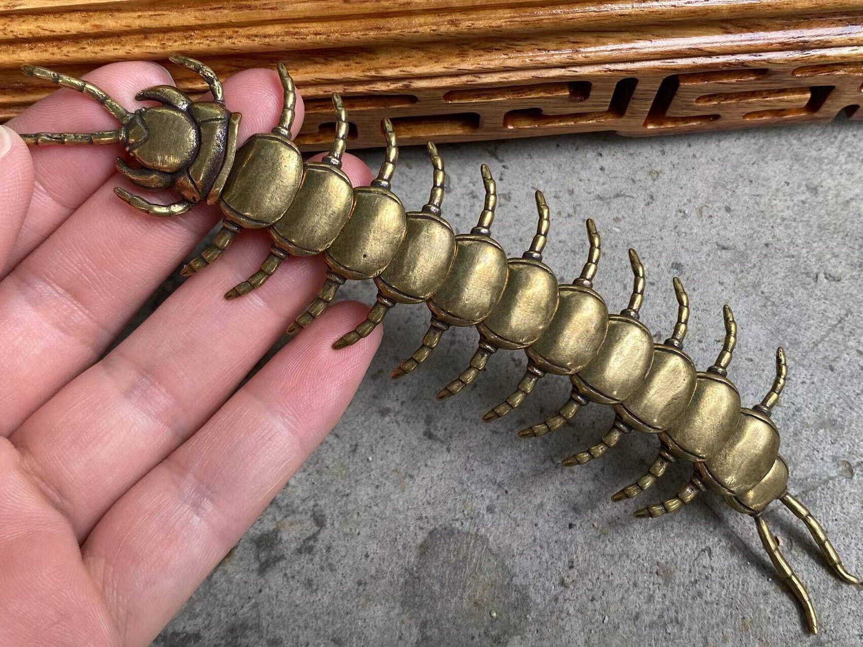 Solid Copper Cricket Statue Tank Decor Brasstaurus Insect Miniature ...