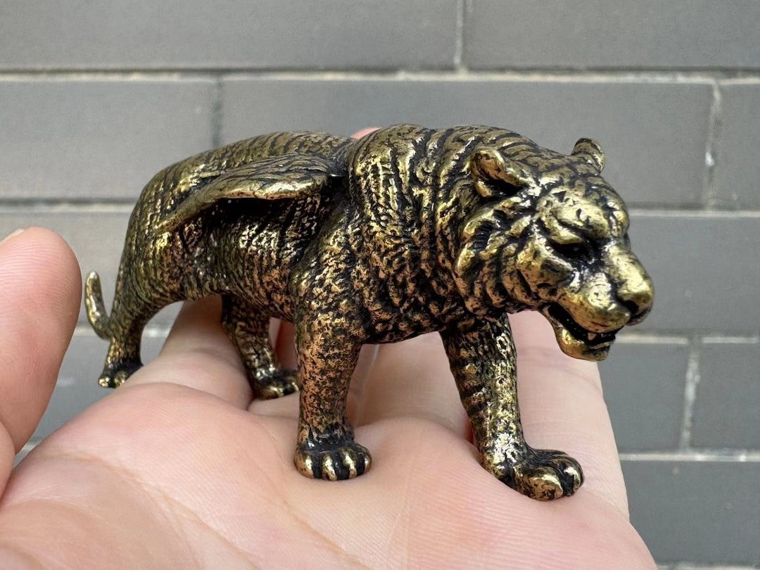 Wild Anmimal Sculpture, Small Tiger Zodiac Tiger Mini Miniature Collect ...