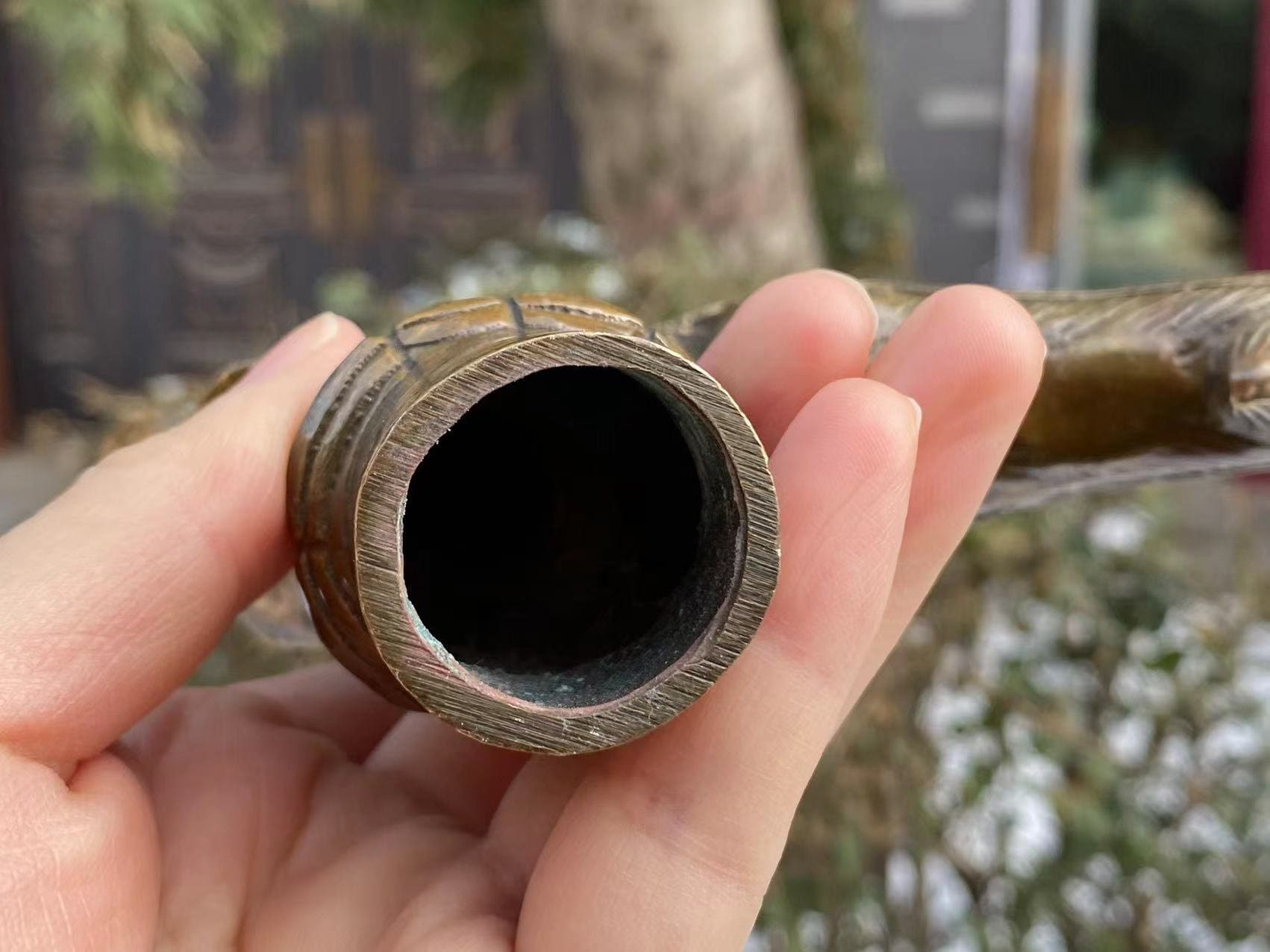 Vintage Copper Dragon Head Cane Walking Stick,fengshui Brass Hand ...