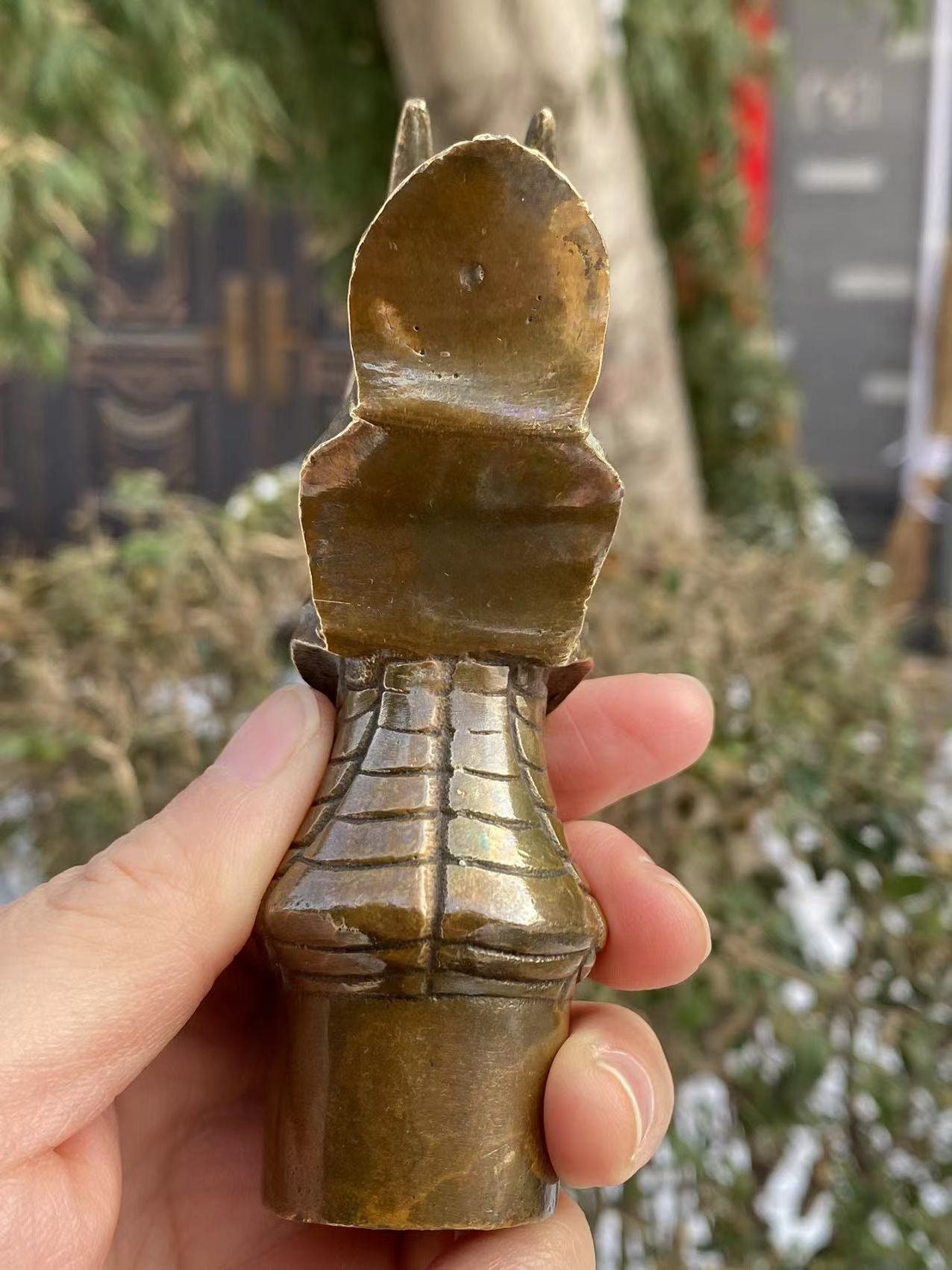 Vintage Copper Dragon Head Cane Walking Stick,fengshui Brass Hand ...