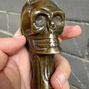 Vintage Copper Cane Walking Stick,fengshui Brass Hand Carved Crutch ...