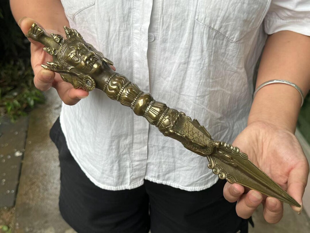 Tibetan Copper Dorje Phurpa Pestle,creative Handmade Buddha Vajra ...