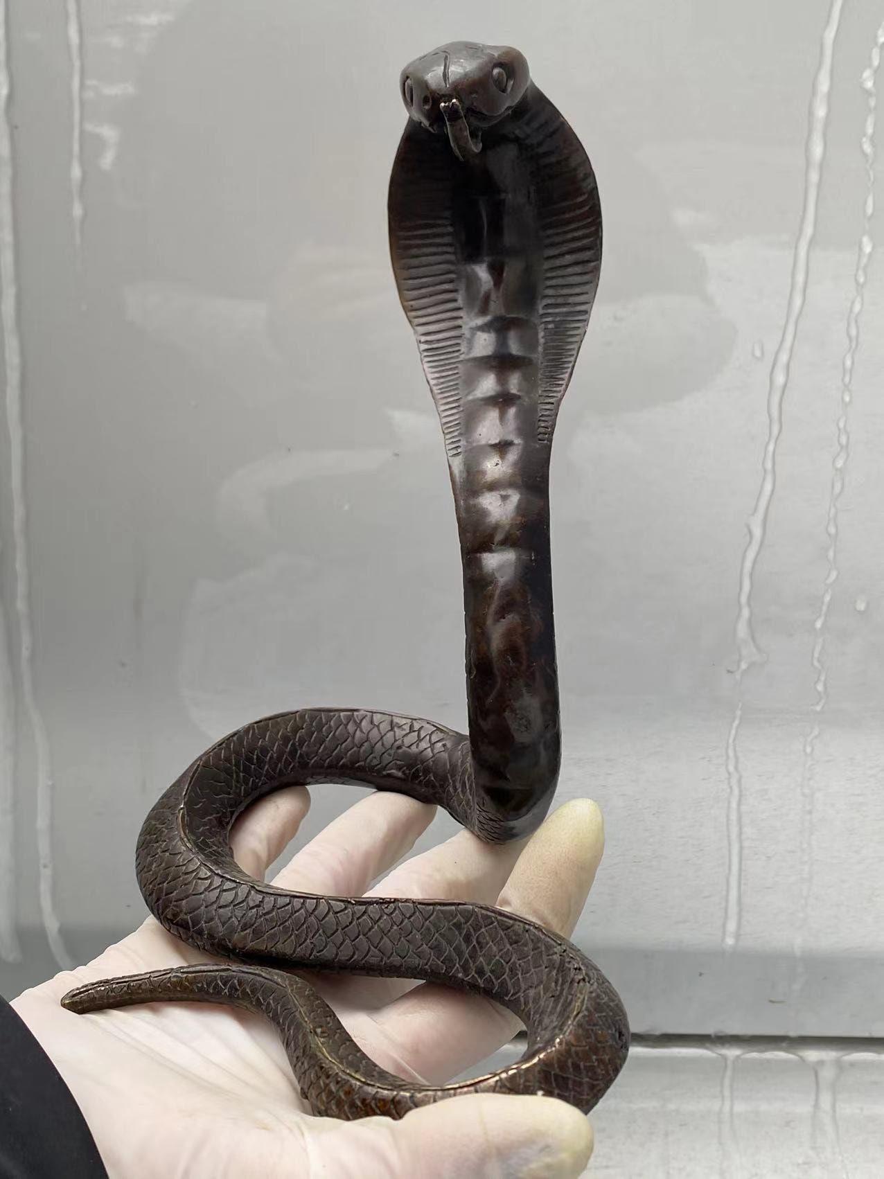 Copper Snake Sculpture Ornaments Fengshui Office Decor Lucky Animals ...