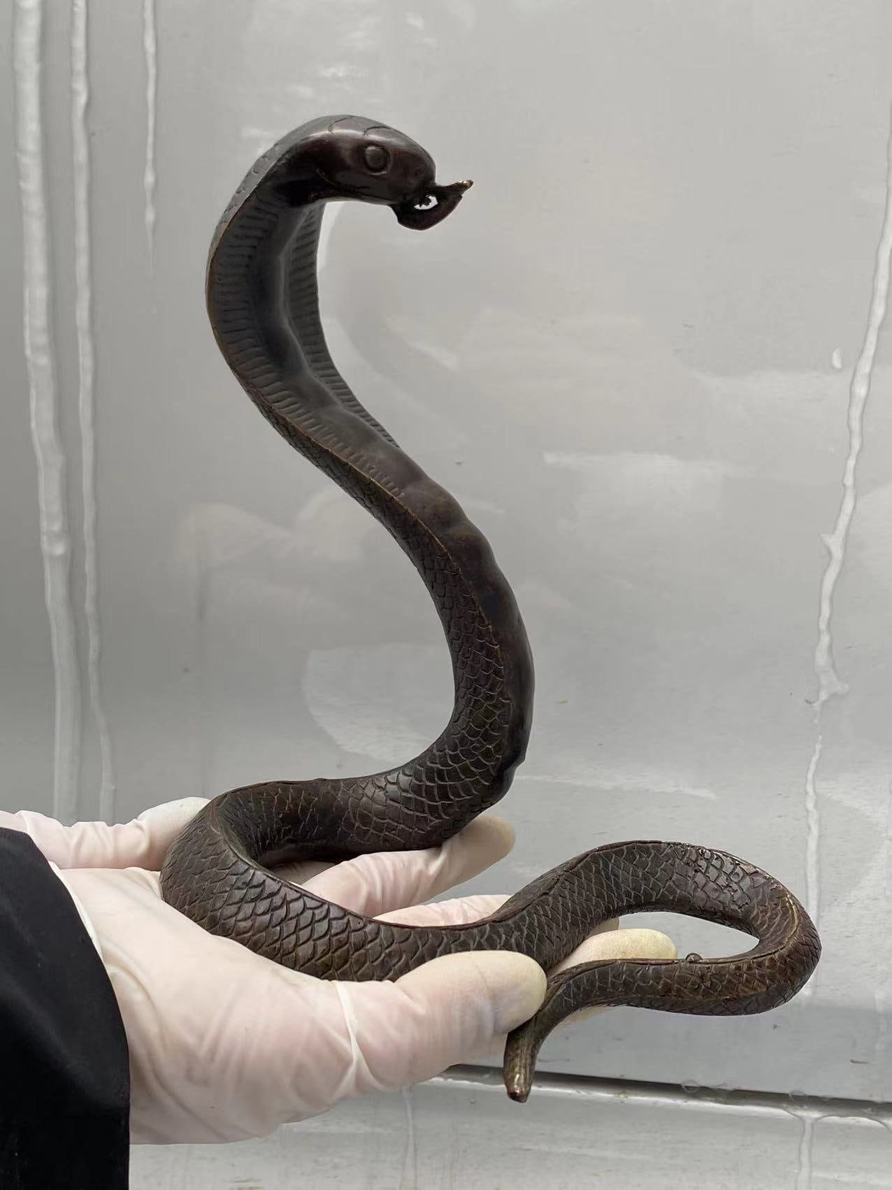 Copper Snake Sculpture Ornaments Fengshui Office Decor Lucky Animals ...