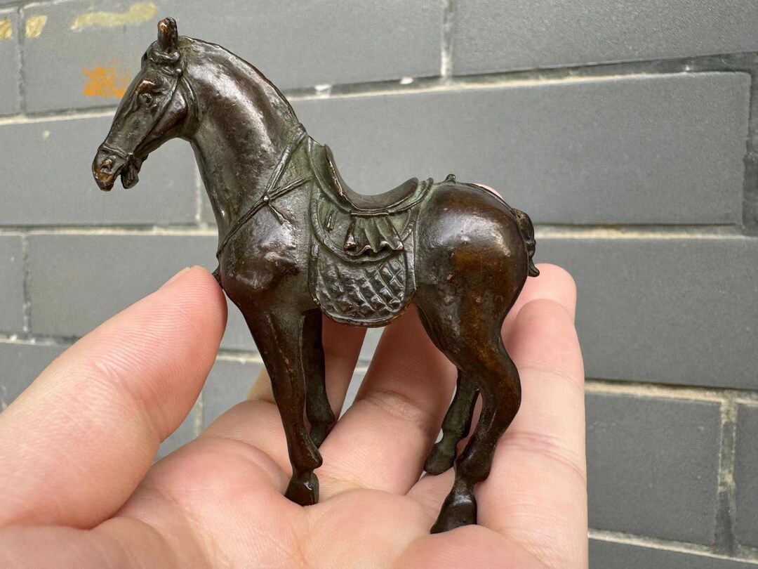 Miini Copper War Horse Sculpture Home Ornaments Fengshui Decorations ...