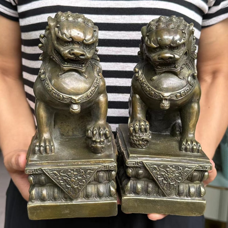 Large Foo Dogs Statue - Etsy