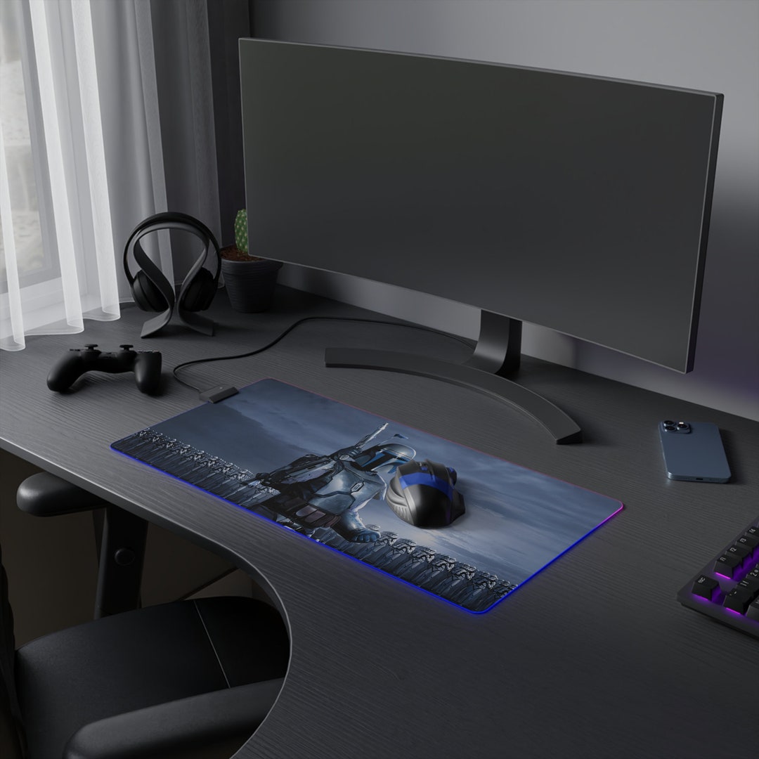 Jango Fet Star Wars LED Gaming Mouse Pad - Etsy