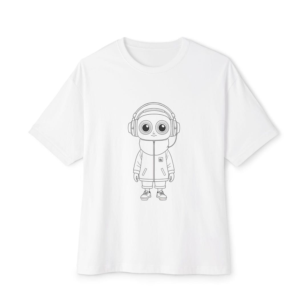 Cool Cartoon Character Boxy Tee, Unisex T-shirt, Oversized Tee, Casual ...
