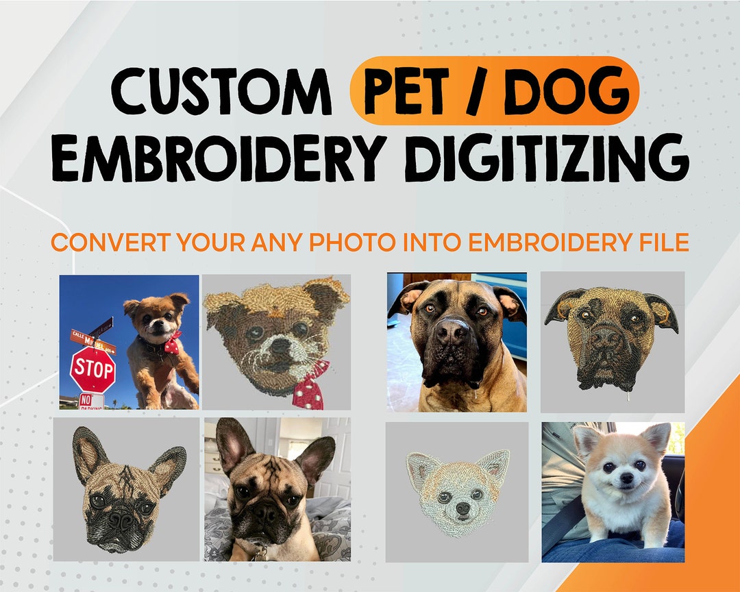 Custom Pet Embroidery Designs Dog Embroidery Custom Embroidery Pet ...