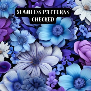 3D Floral Digital Papers, Seamless Patterns, Commercial Use, 12 Designs ...