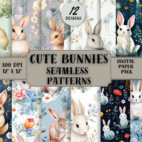 Bunny Digital Papers - Etsy