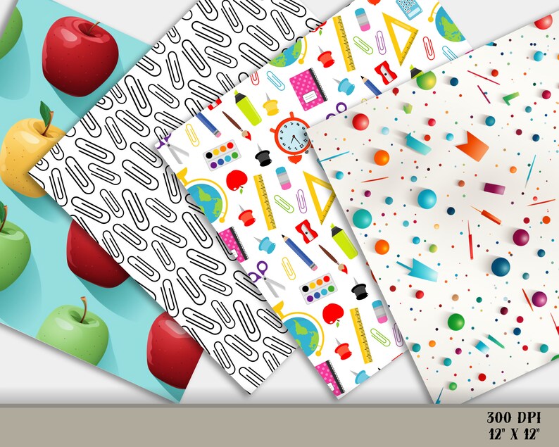 Back to School Digital Papers Teacher Patterns Back to - Etsy