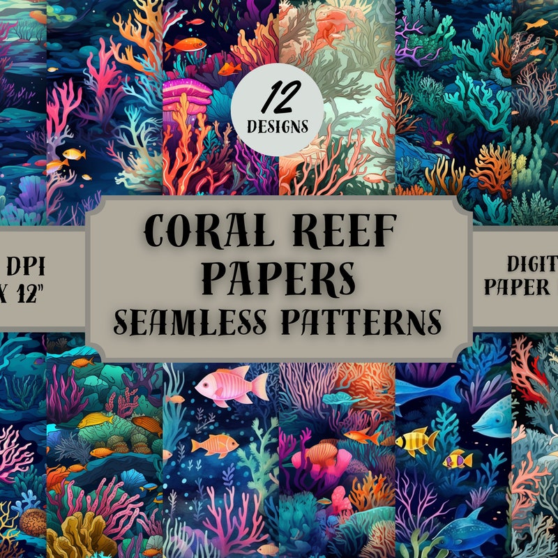 Coral Papers - Etsy
