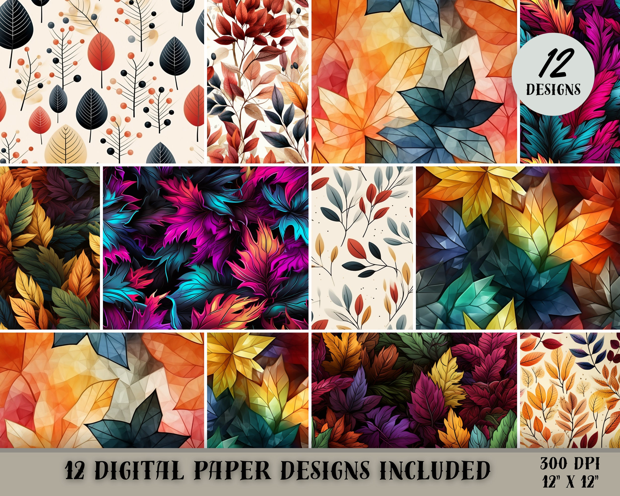 50 Autumn/fall Themed Bundle of Trees, Leaves, Acorns & Forests in ...