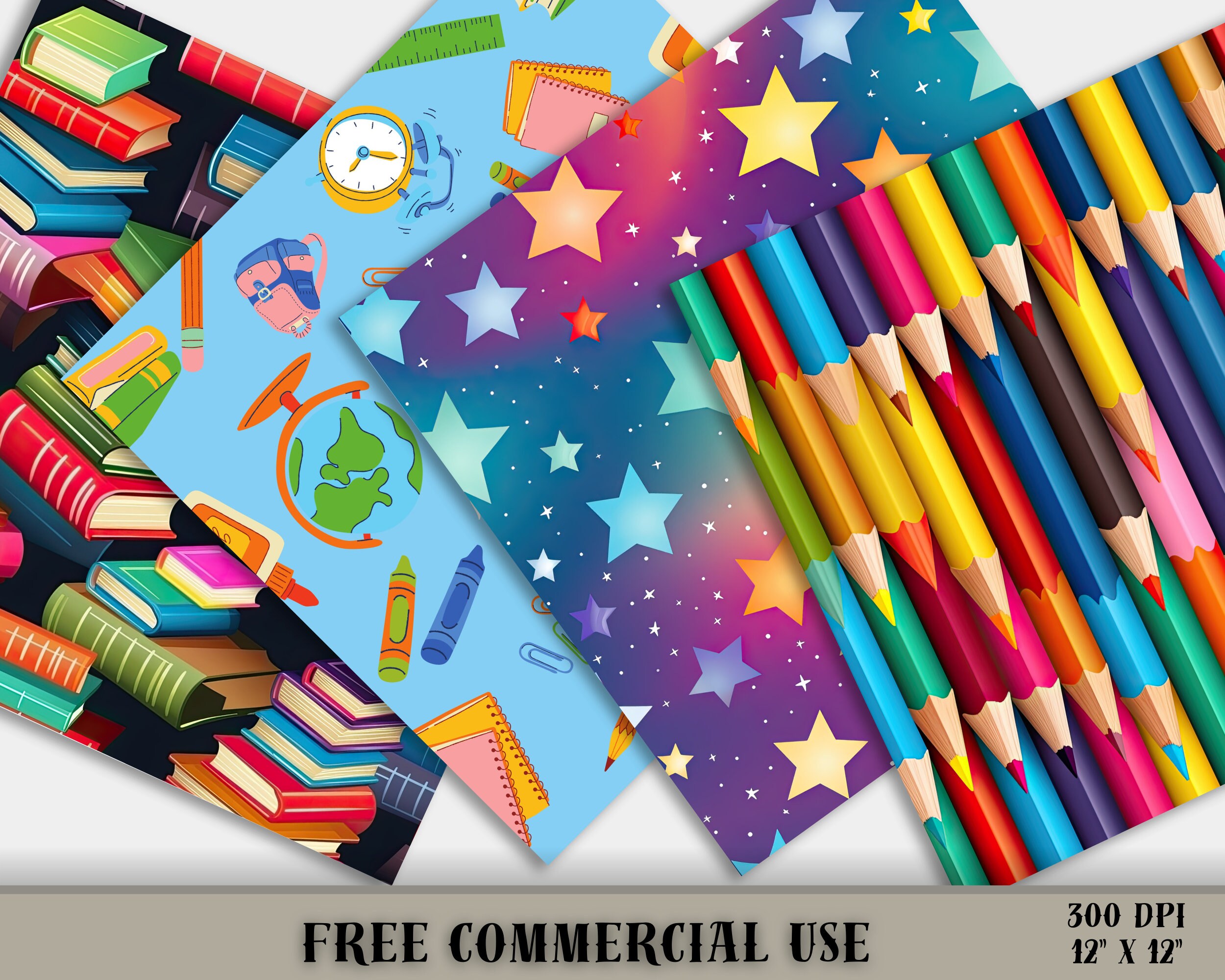 Back to School Digital Papers Teacher Patterns Back to - Etsy