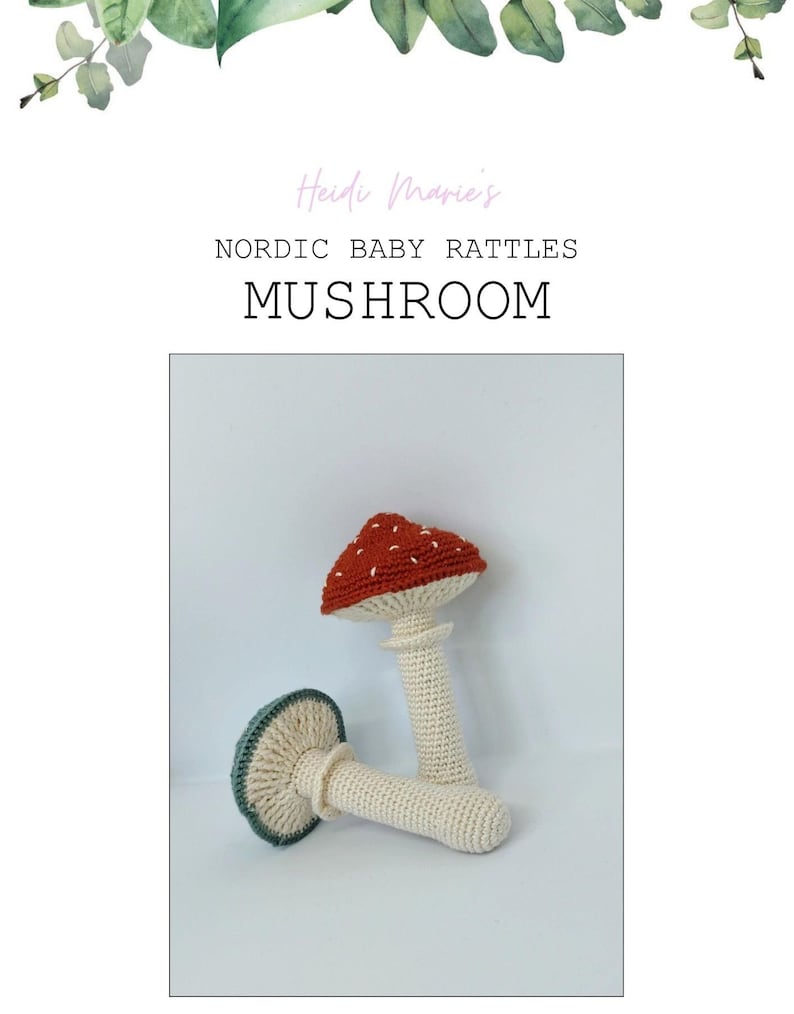 Mushroom Baby Rattle Crochet Pattern (amigurumi Tutorial PDF File) - Etsy