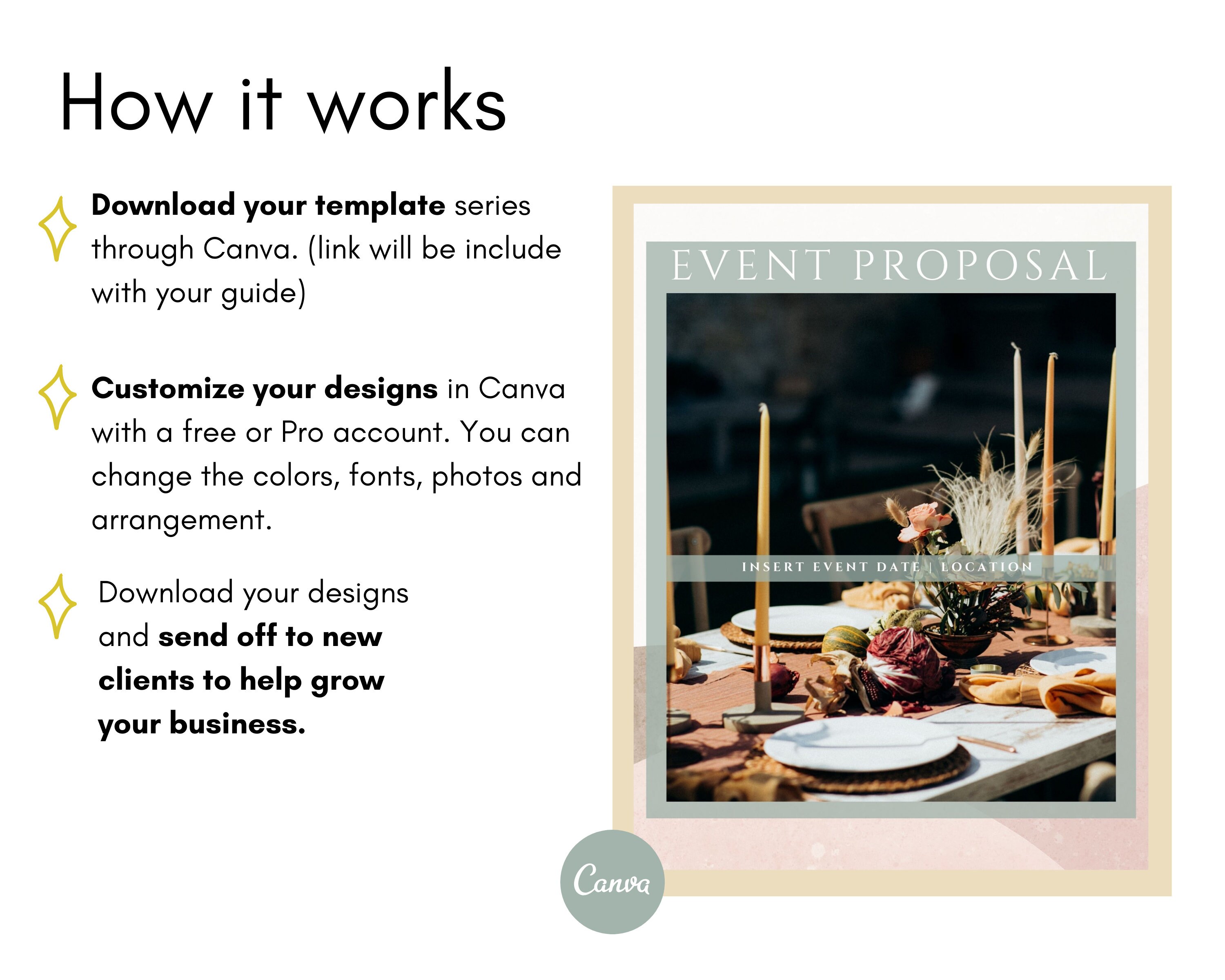 Event Planning Proposal | Canva Template | Wedding Planner | Winning ...