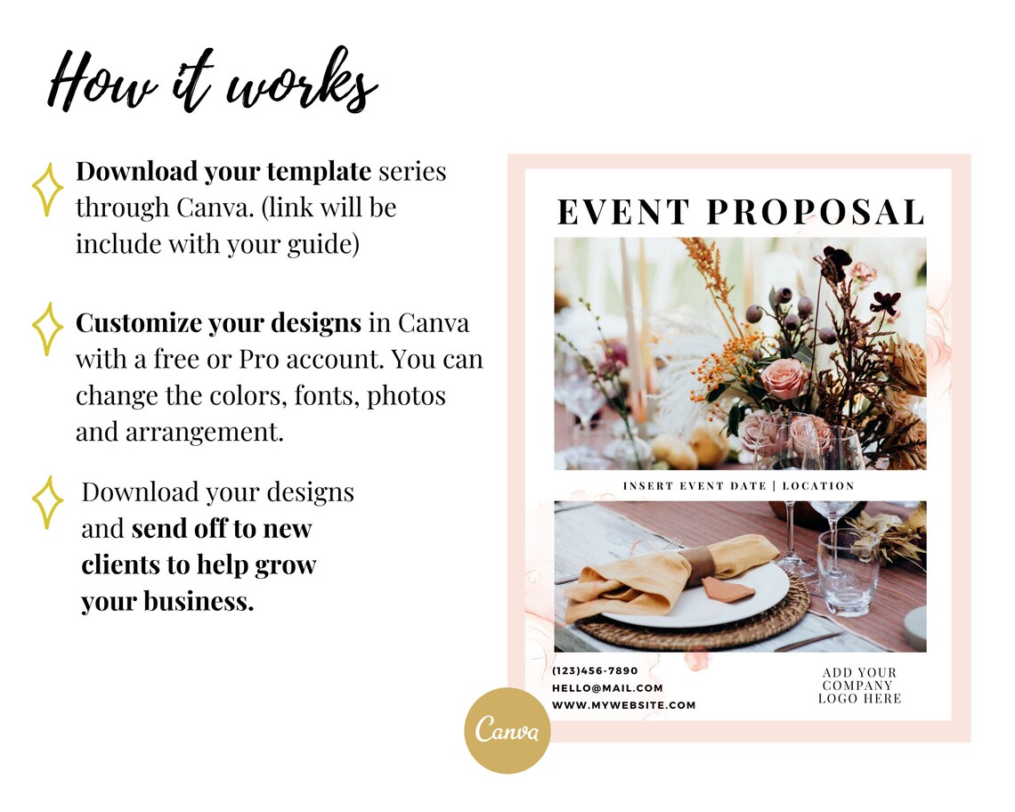 Event Planning Proposal | Canva Template | Party Planner | Winning ...