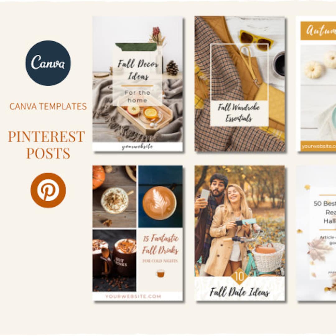 Fall Pinterest Templates | Canva Template | Pinterest Post | Social ...
