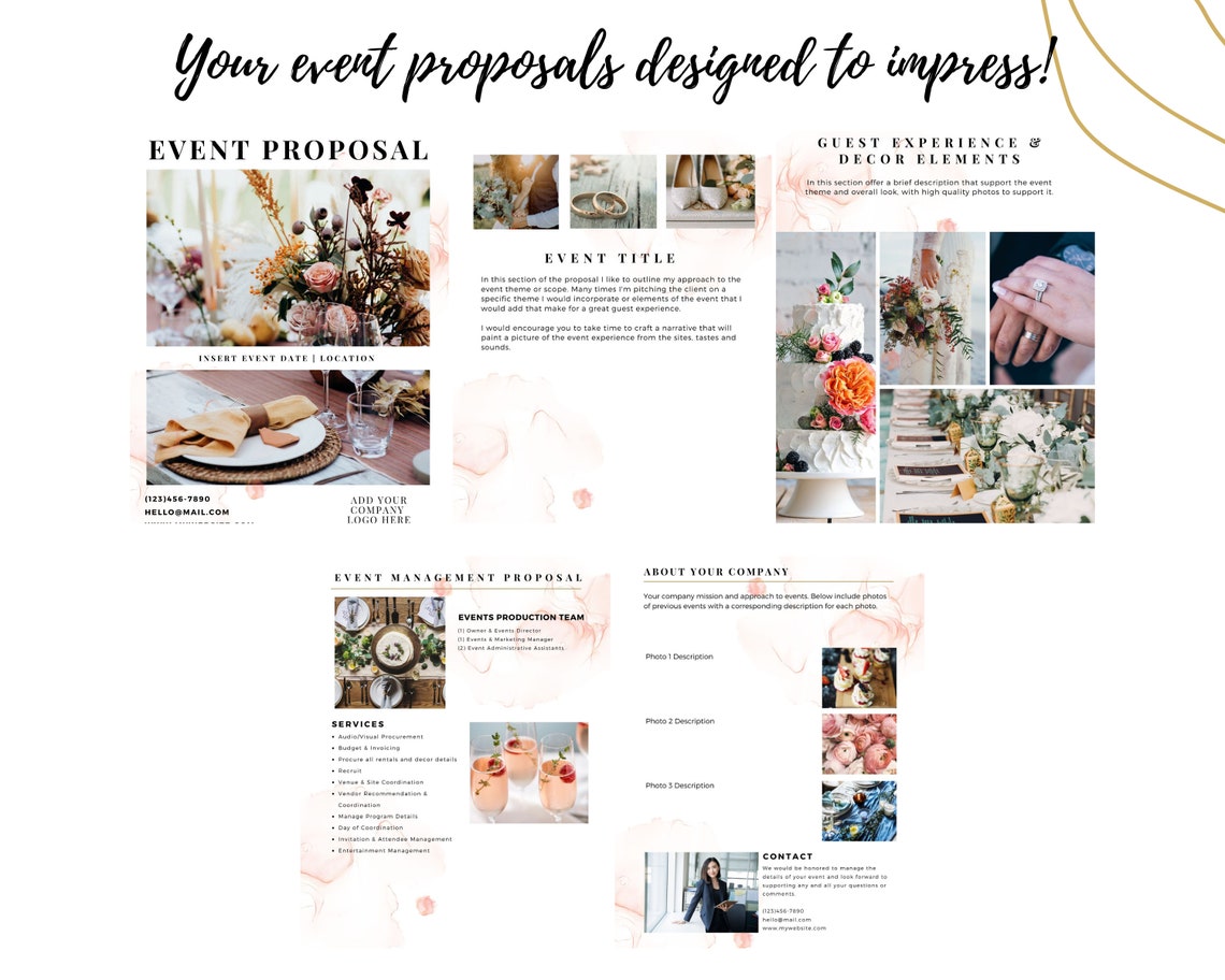 Event Planning Proposal | Canva Template | Party Planner | Winning ...