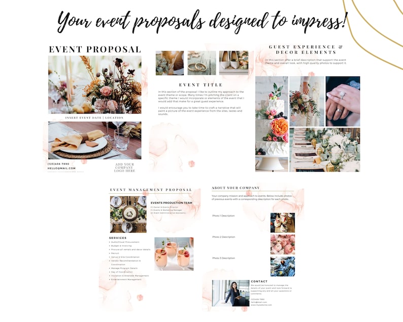 Event Planning Proposal | Canva Template | Party Planner | Winning ...
