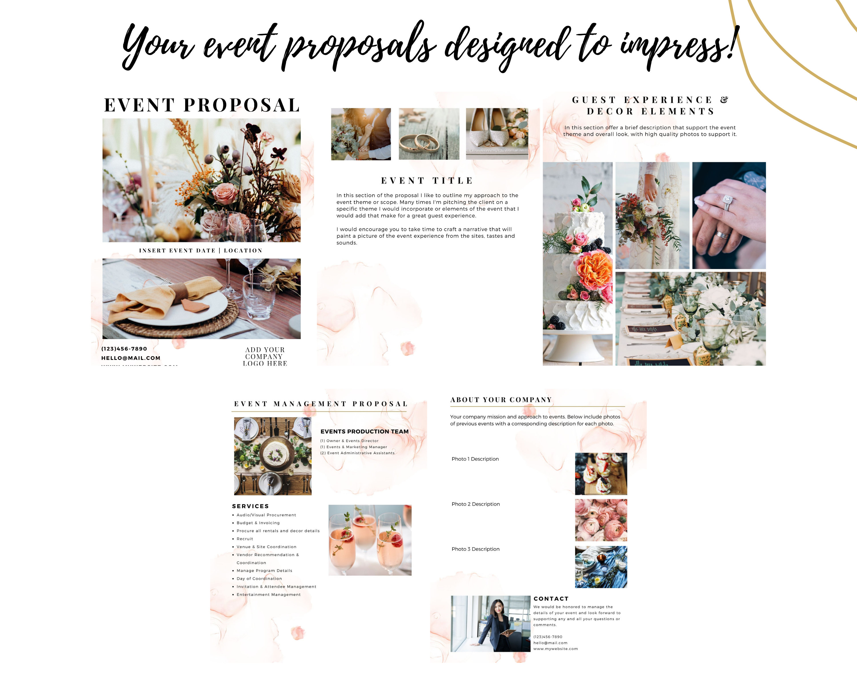 Event Planning Proposal | Canva Template | Party Planner | Winning ...