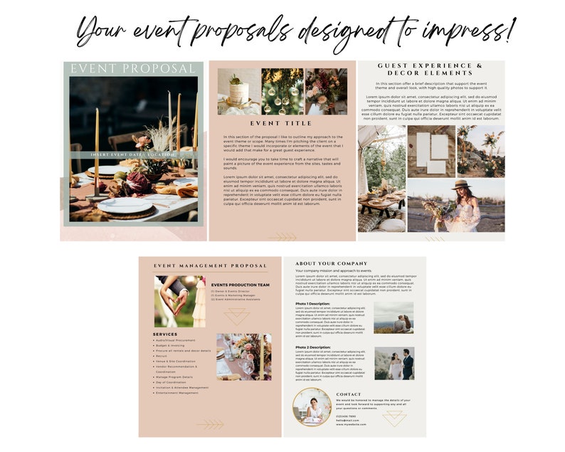 Event Planning Proposal | Canva Template | Wedding Planner | Winning Proposals | Boho Designs - Etsy