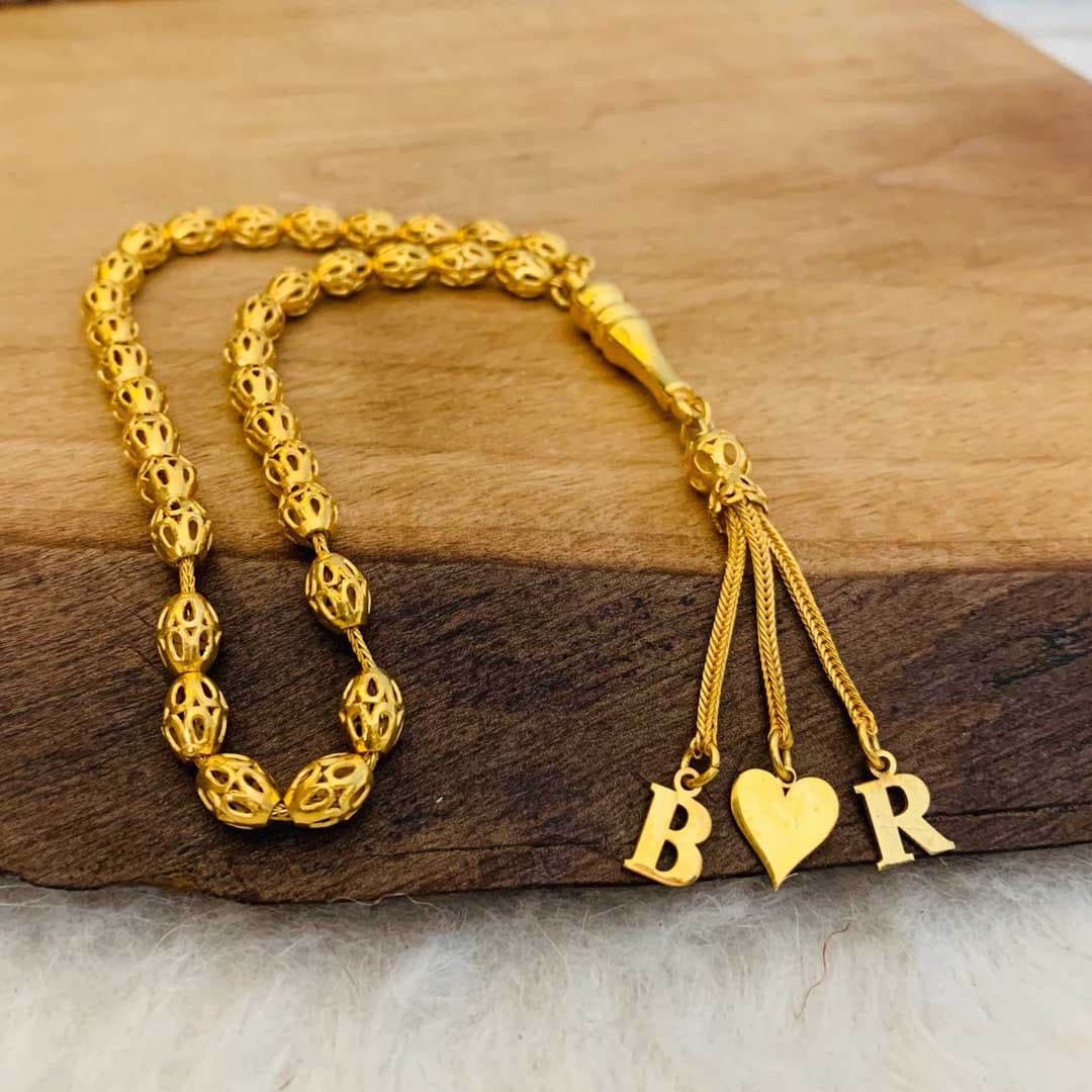 Gold-plated Islamic Tesbih: Personalized 925 Silver Misbaha - Etsy
