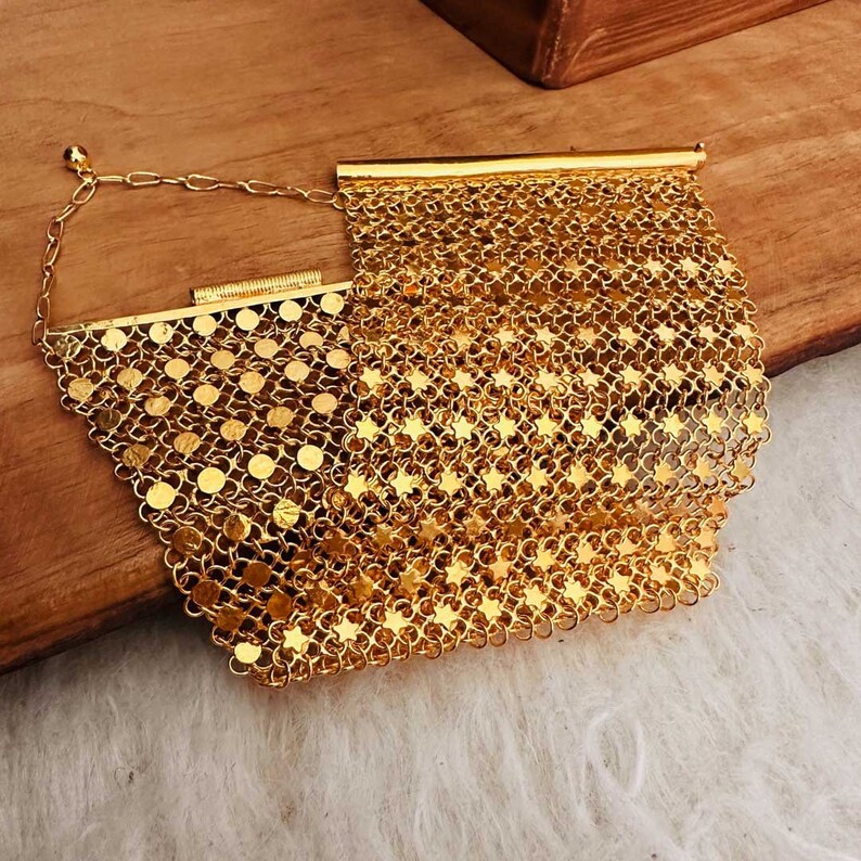 Gold-plated Wide Filigree Cuff Bracelet, Original Turkish Telkari ...