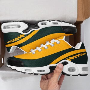 Custom Men's Sports Shoes,personalized Yellow Green Running Baseball ...
