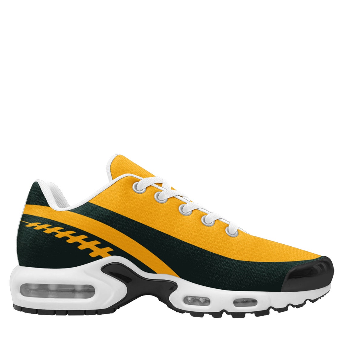 Custom Men's Sports Shoes,personalized Yellow Green Running Baseball ...