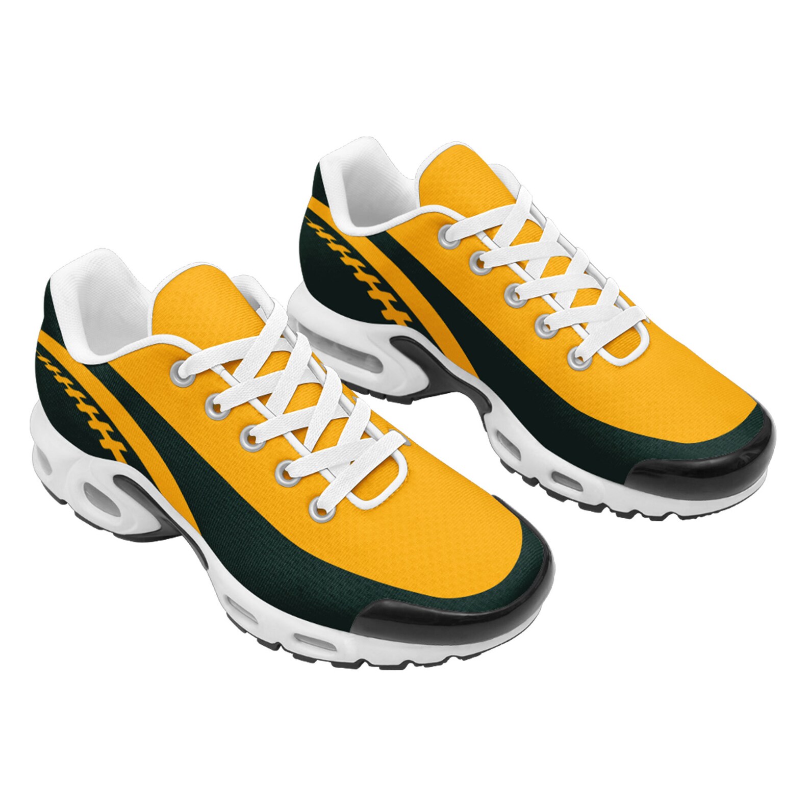 Custom Men's Sports Shoes,personalized Yellow Green Running Baseball ...