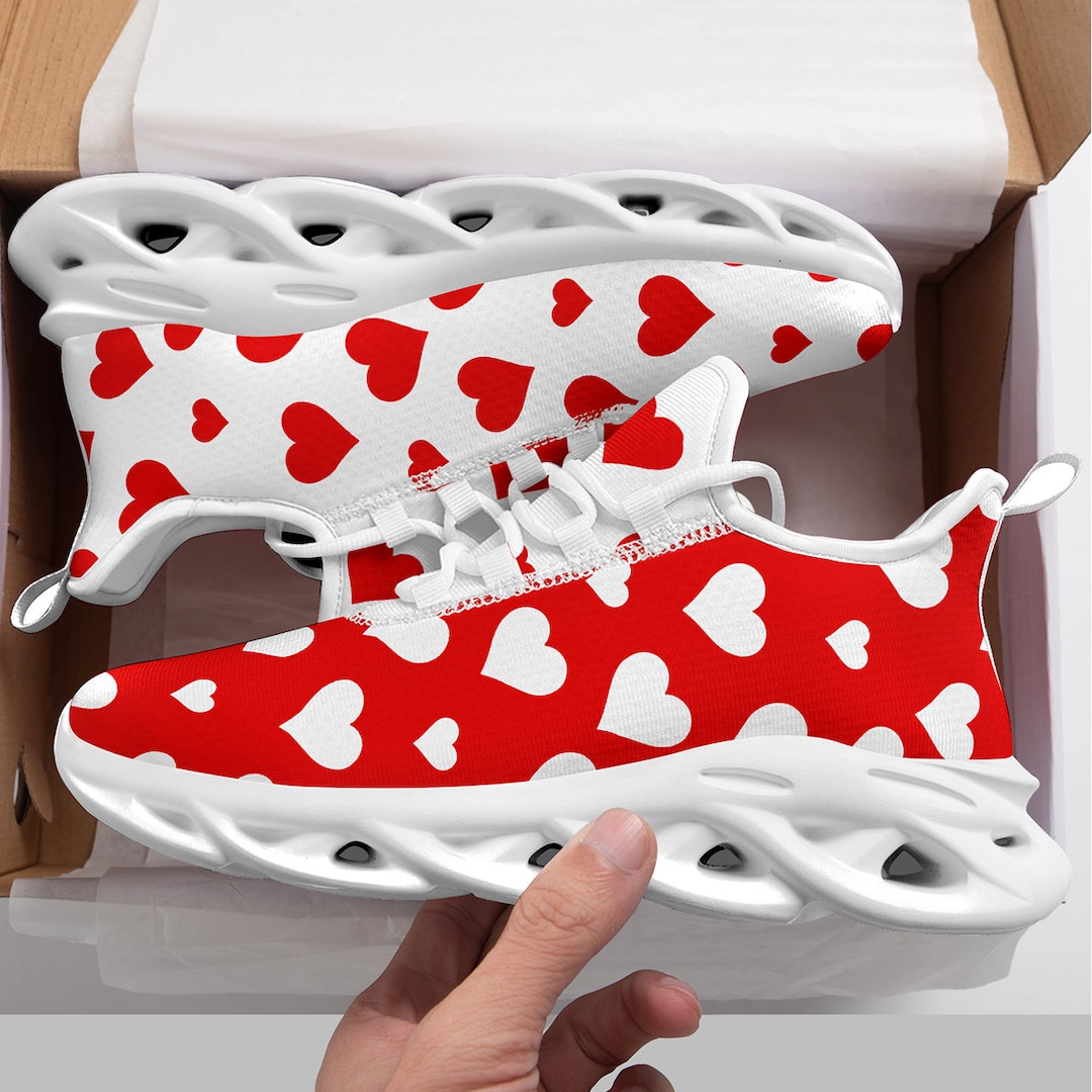 Custom Sweet Heart Sneaker,personalized Fashion Lace up Light Weight ...