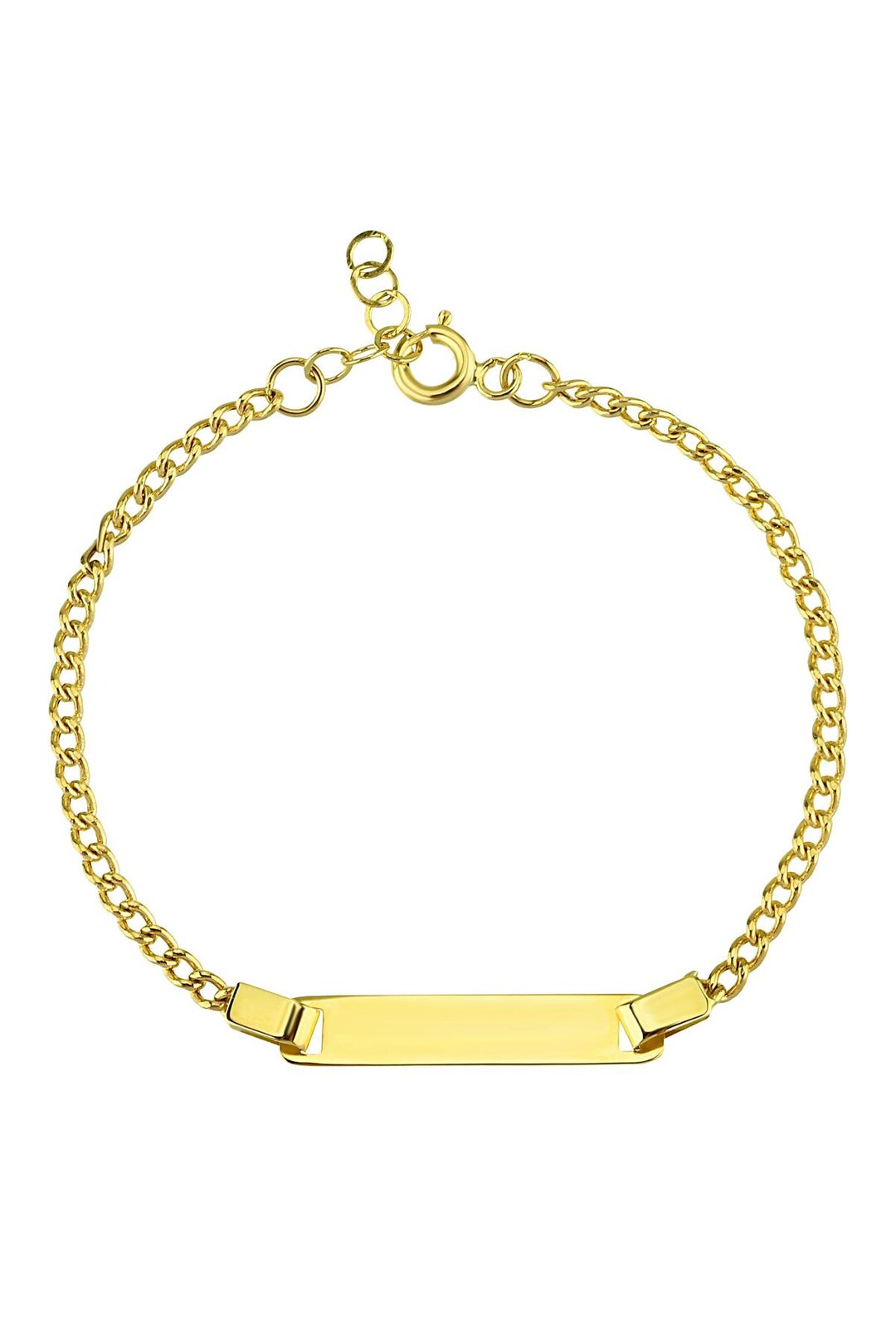 14K Solid Gold Baby ID Bracelet • Personalized Infant Name Jewelry ...
