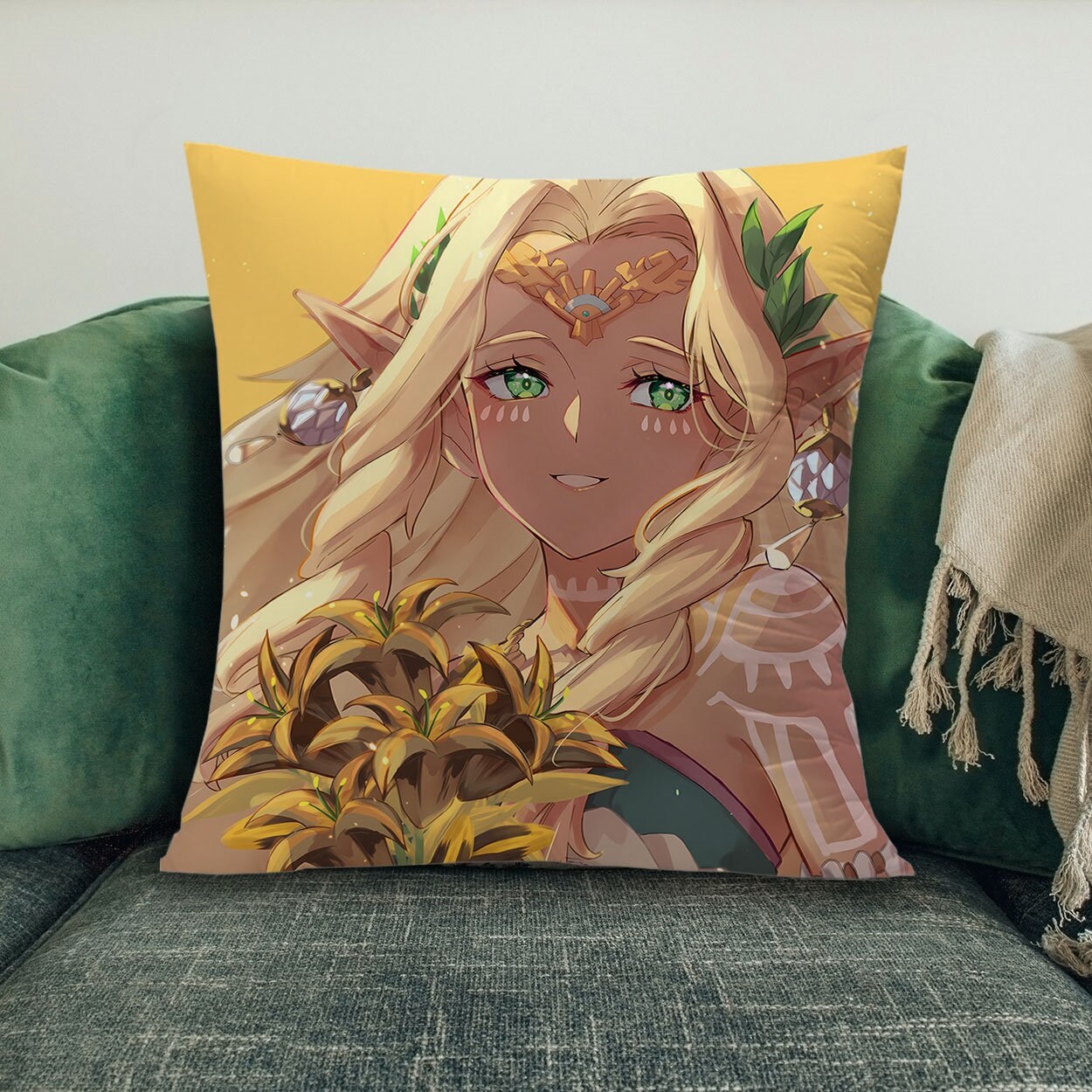 The Legend of Zelda Tears of the Kingdom Sonia Pillow, 2 Way Throw ...