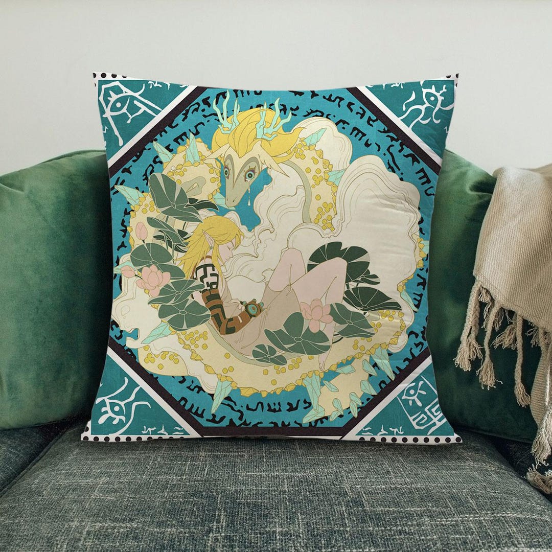 The Legend of Zelda Tears of the Kingdom Link Pillow, 2 Way Throw ...